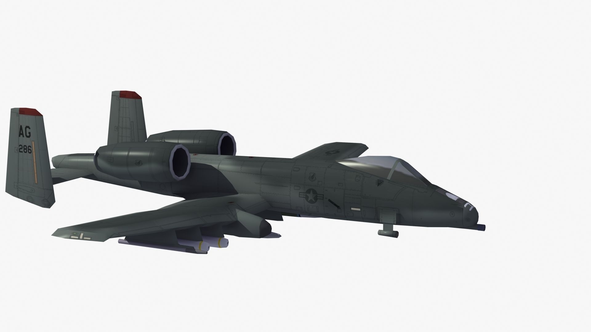 3D model A10 Warthog VR / AR / low-poly | CGTrader