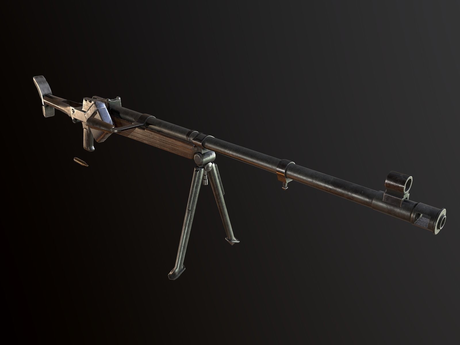 3D model PzB-39 German ww2 anti-tank rifle pbr VR / AR / low-poly ...