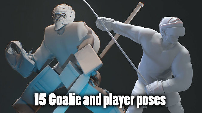 ULTIMATE HOCKEY POSES PACK MODEL NO TEXTURE 3D Model Collection | CGTrader