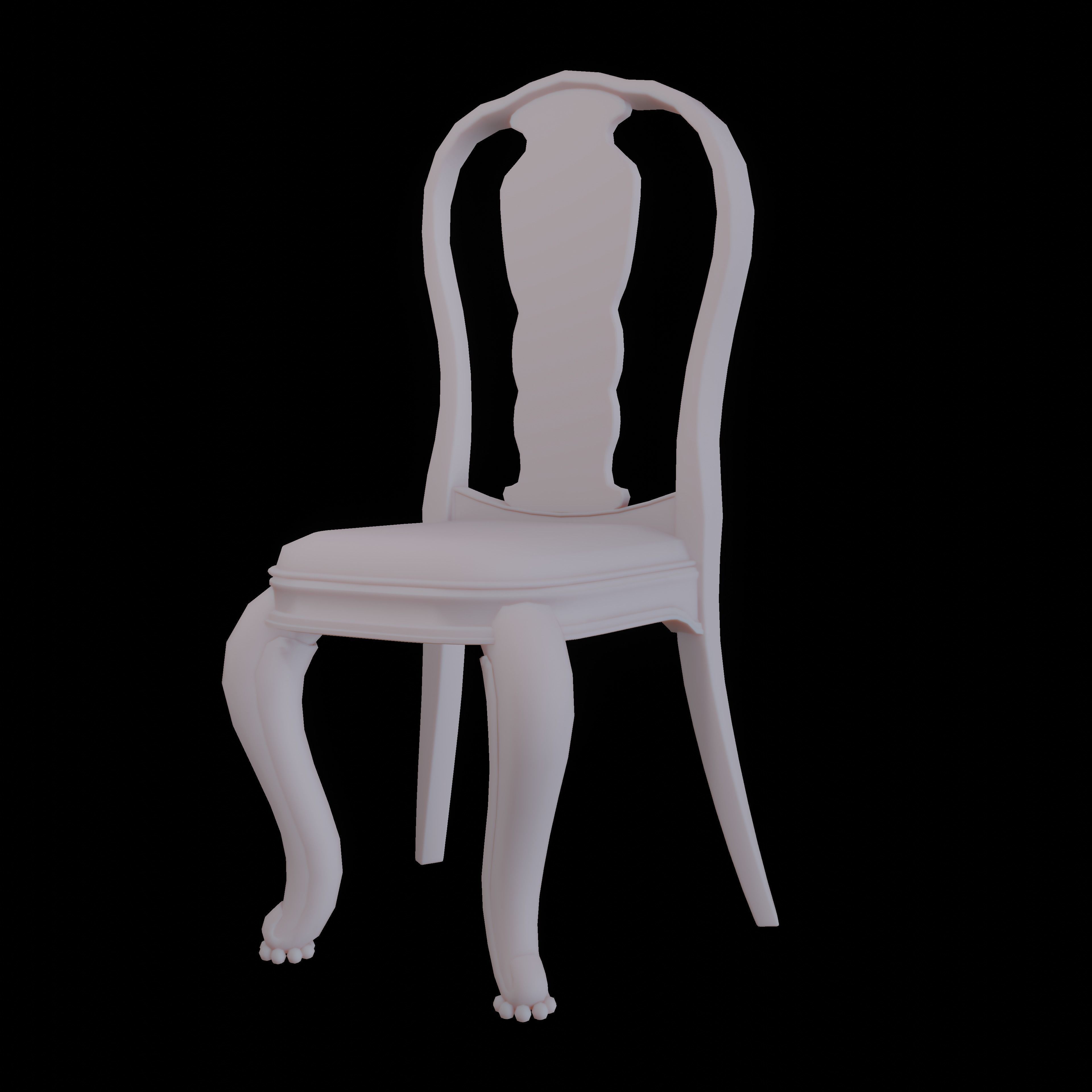 Low-Poly 3D Antique Chair free VR / AR / low-poly 3D model | CGTrader