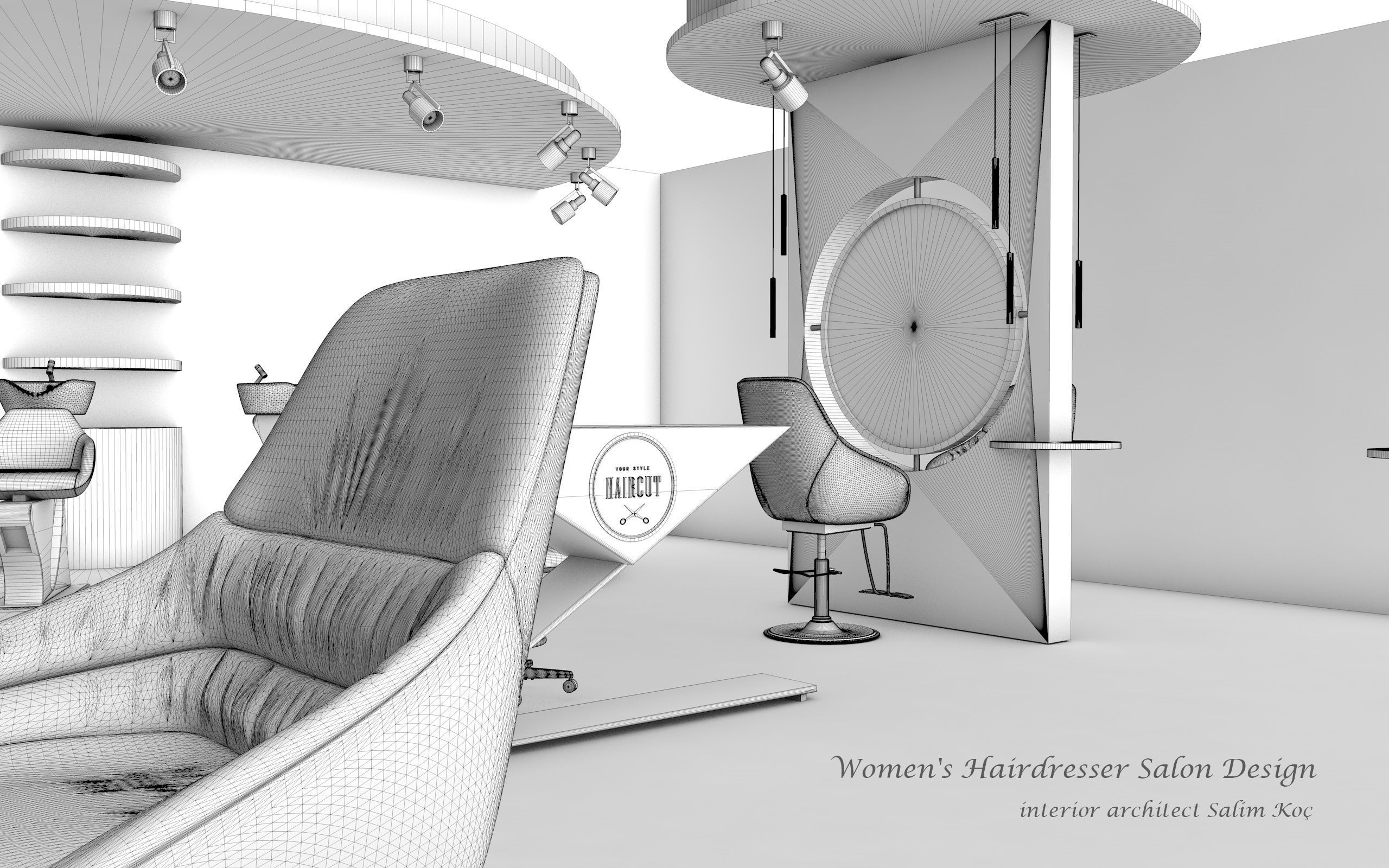 Women Hair Salon 3D model 3D model | CGTrader
