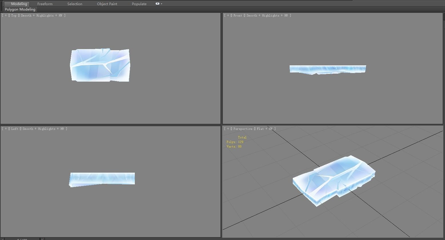 3D model Cartoon ice cube VR / AR / low-poly | CGTrader