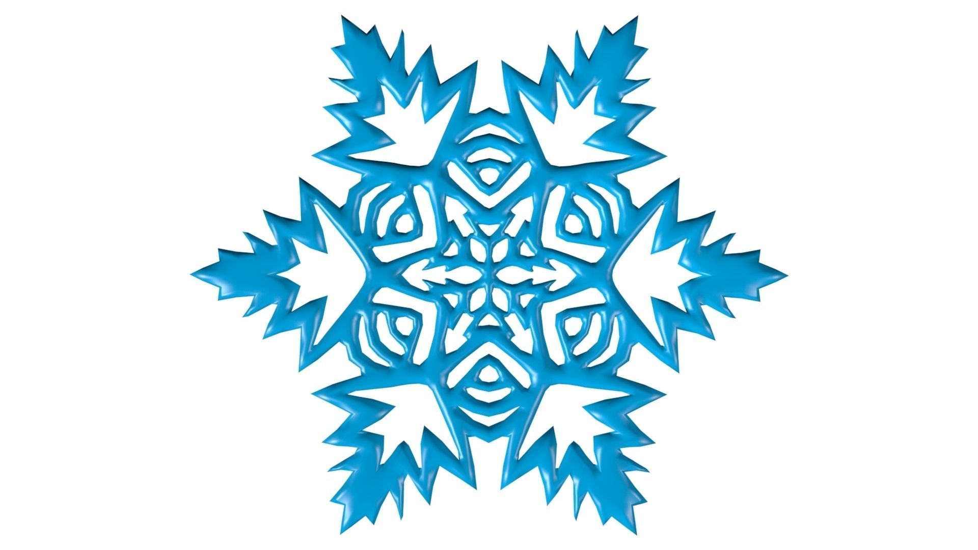 Snowflake drawing 3D model | CGTrader