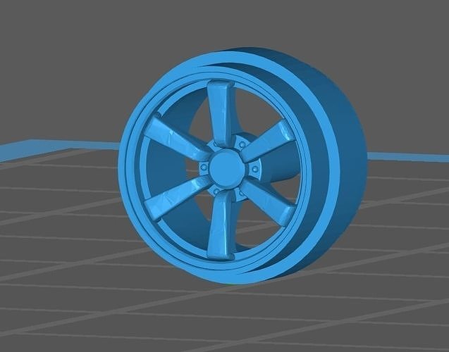 Six Spoke Hotwheels Rims 3D model 3D printable | CGTrader