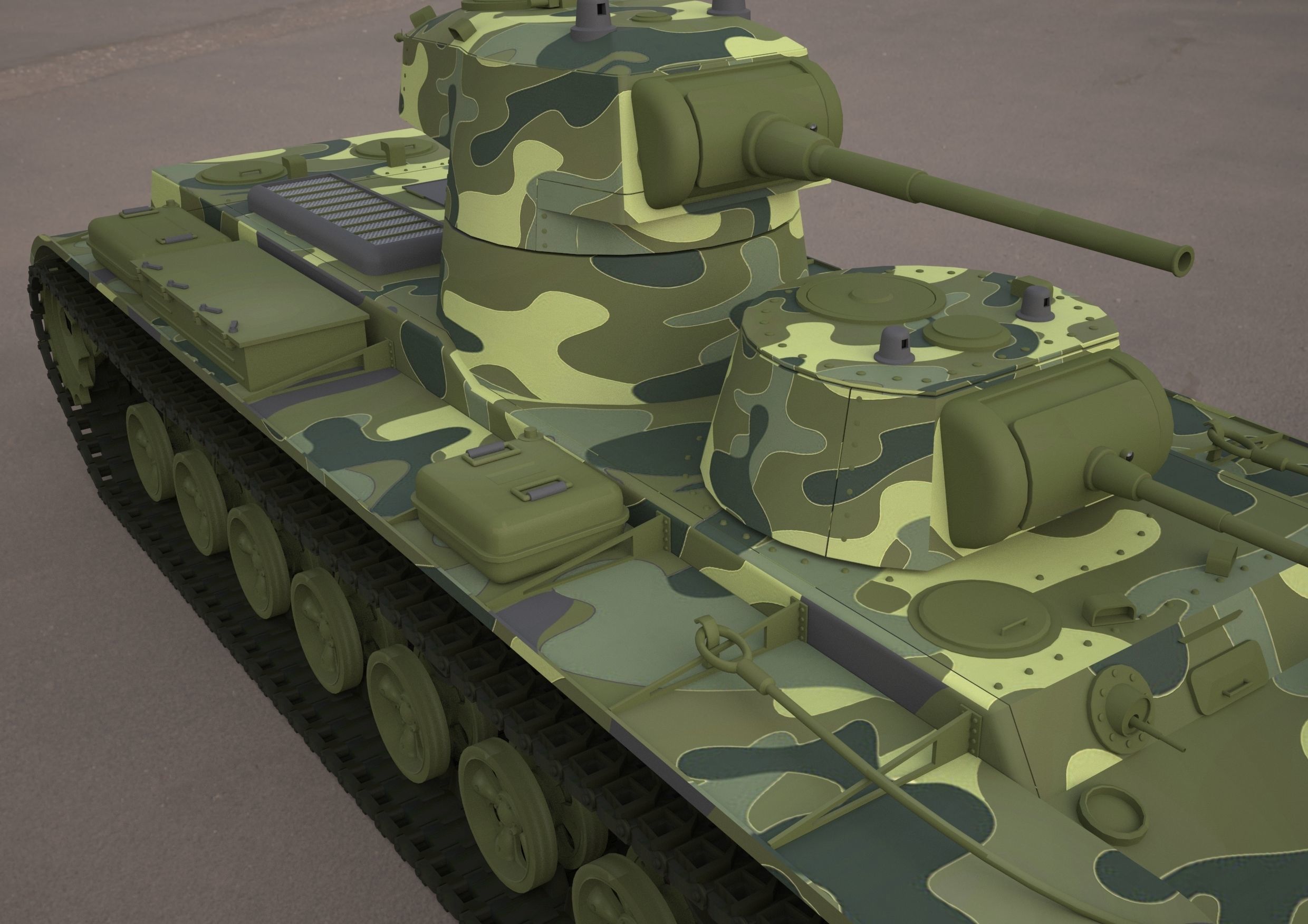 SMK military tank 3D model 3D model | CGTrader