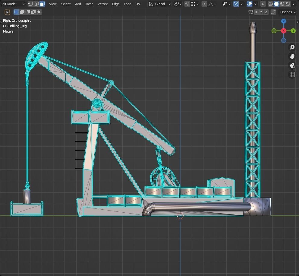 3D model Oil and Gas Land Drilling Rig VR / AR / low-poly | CGTrader