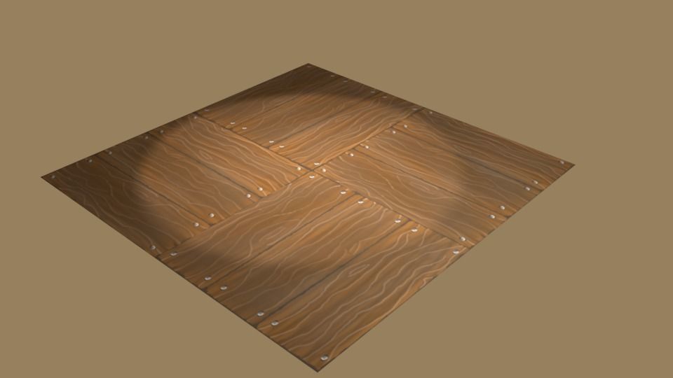 3D model Wooden Floor Boards handpainted texture VR / AR / low-poly ...