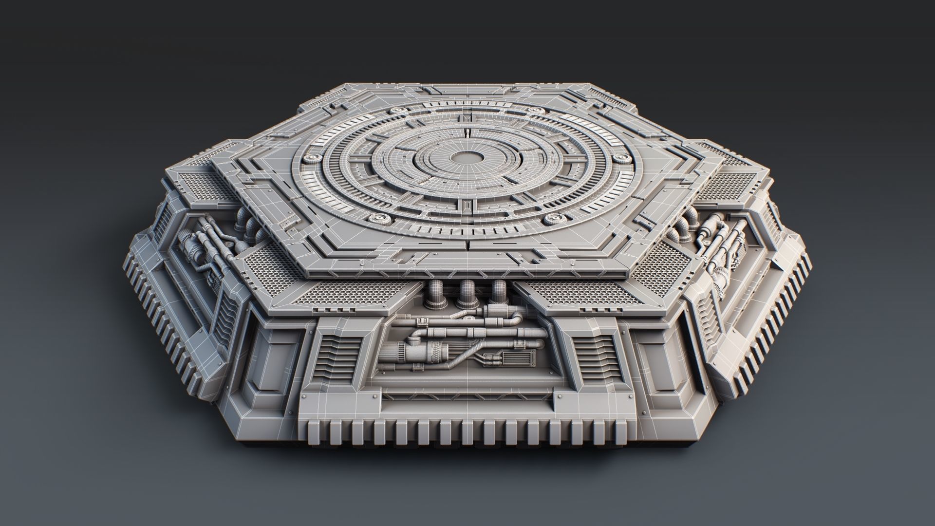 Sci-Fi Mecha Platform Kit Vol 01 3D model | CGTrader