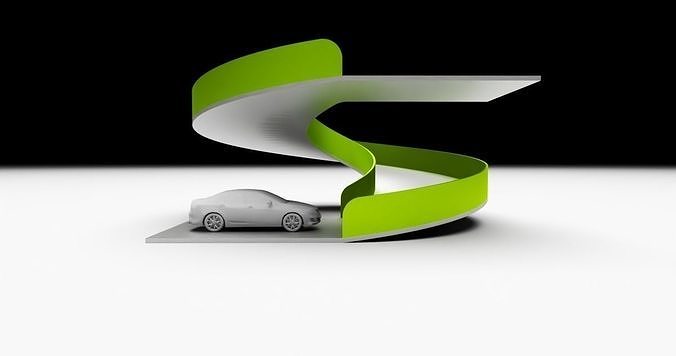 Spiral Ramp for Car Architectural Circulation System module 3D model ...