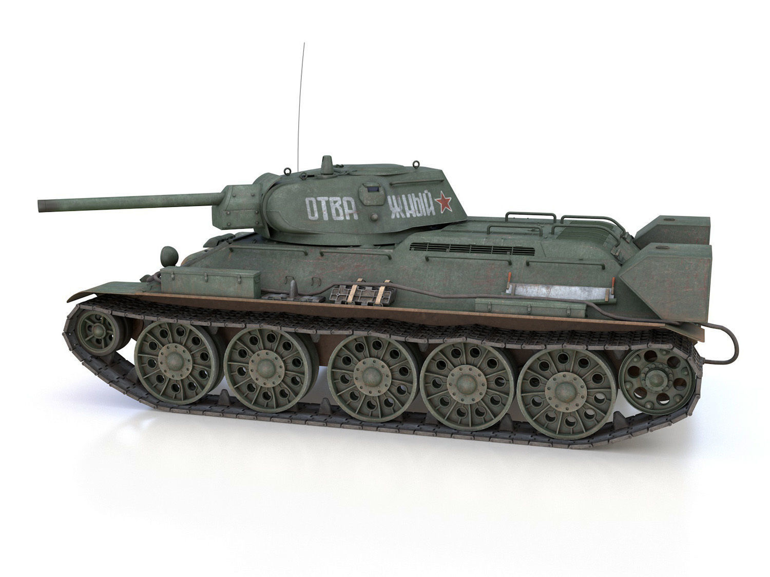 T-34-76 - Model 1942 - Soviet tank - The Brave 3D model | CGTrader