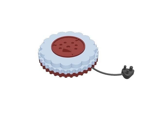 3D model Round Power Extension Cord VR / AR / low-poly | CGTrader