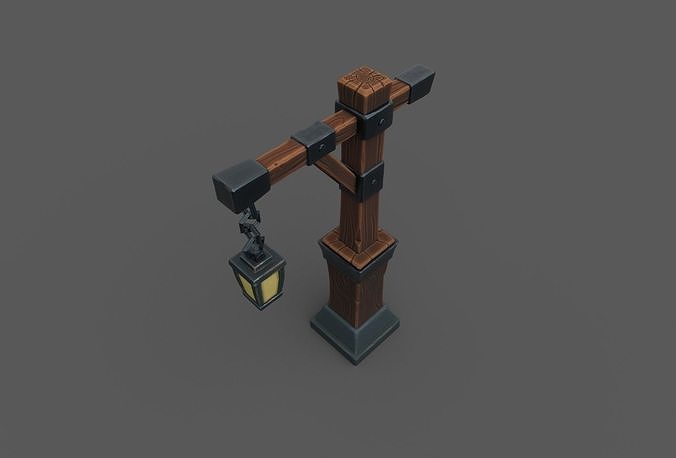 Stylized Lamp Post free VR / AR / low-poly 3D model | CGTrader