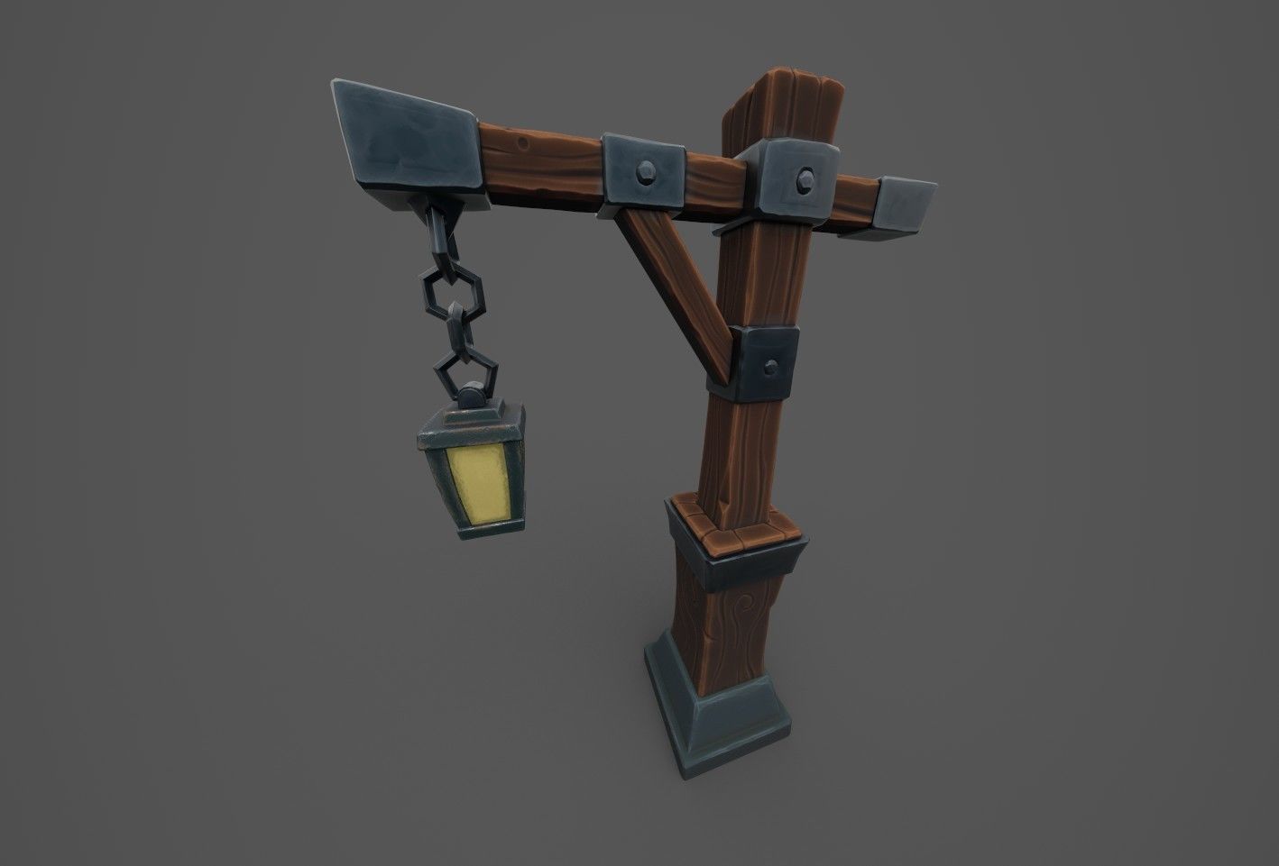 Stylized Lamp Post free VR / AR / low-poly 3D model | CGTrader