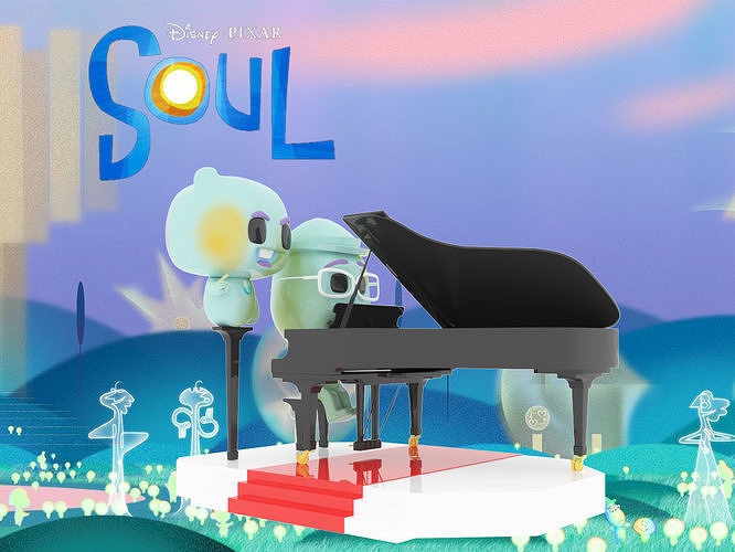 The soul movie pixar 3d model 3D model 3D printable | CGTrader