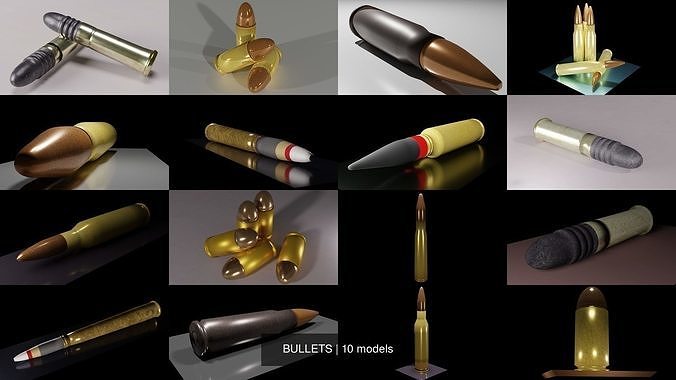 BULLETS three 3D Model Collection | CGTrader