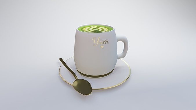 3D model Matcha Latte VR / AR / low-poly | CGTrader