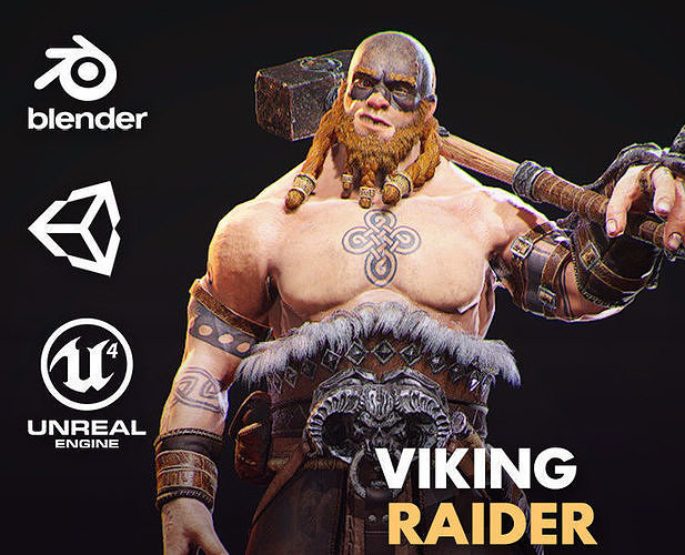 3D model Viking Raider VR / AR / low-poly rigged | CGTrader
