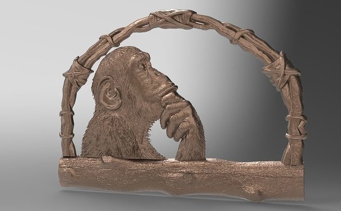 a monkey 3D model 3D printable | CGTrader