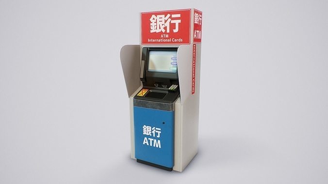 3D model Japanese ATM VR / AR / low-poly | CGTrader