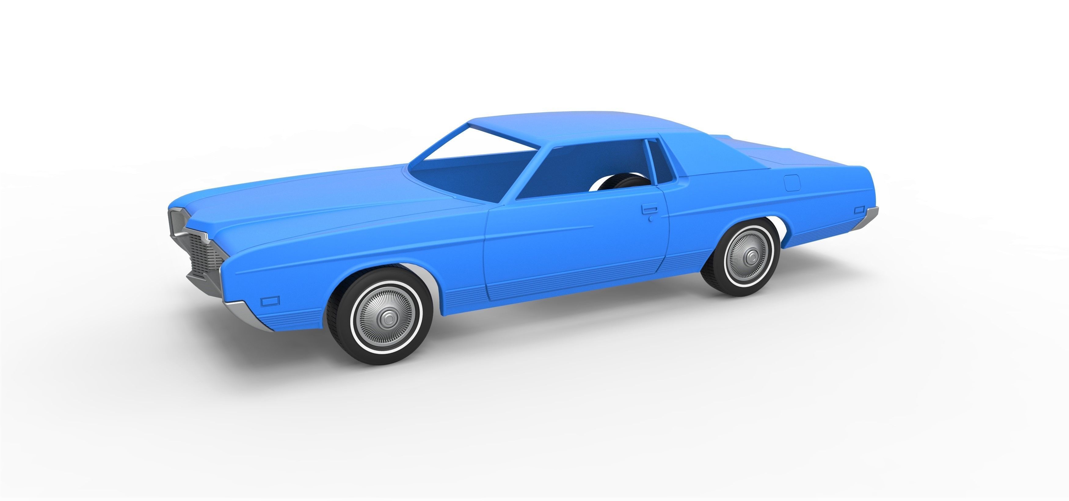 Diecast shell and wheels LTD 1971 Scale 1 to 25 3D model 3D printable ...
