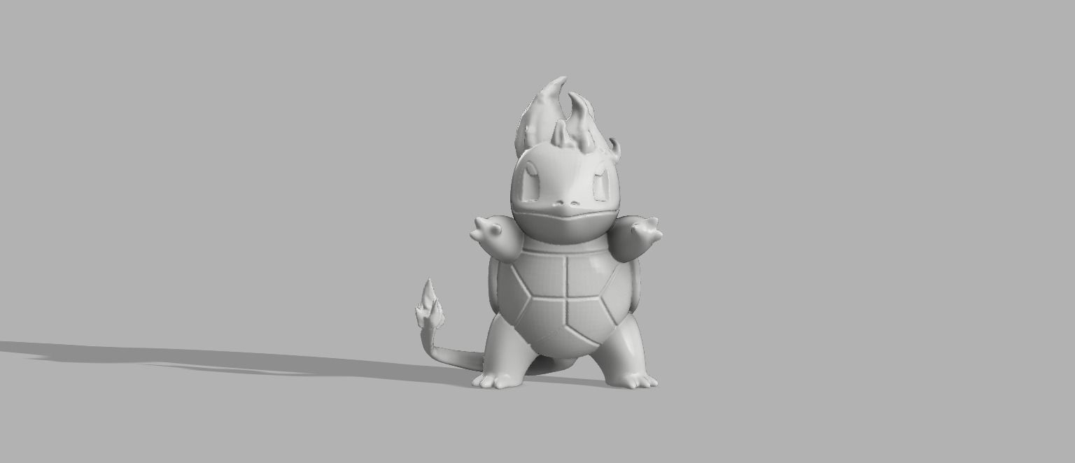 Scorchtle Fire Squirtle 3D model 3D printable | CGTrader