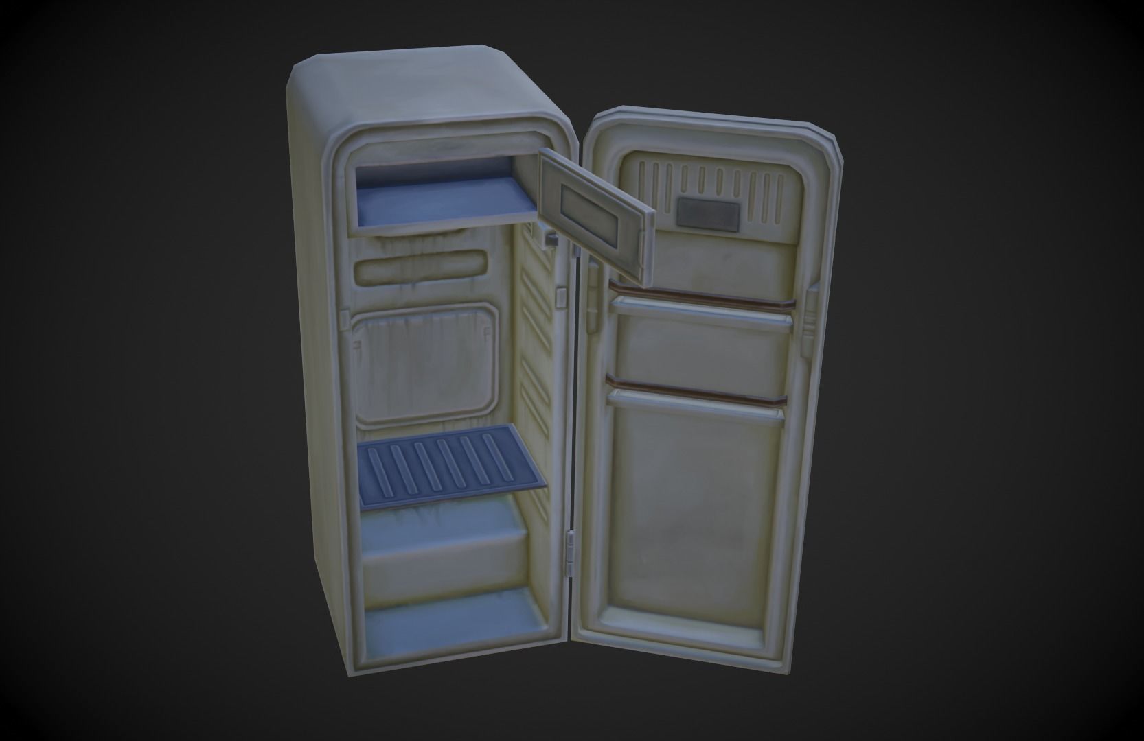3D model Old Fridge - Stylized VR / AR / low-poly | CGTrader