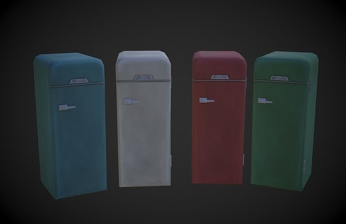 3D model Old Fridge - Stylized VR / AR / low-poly | CGTrader