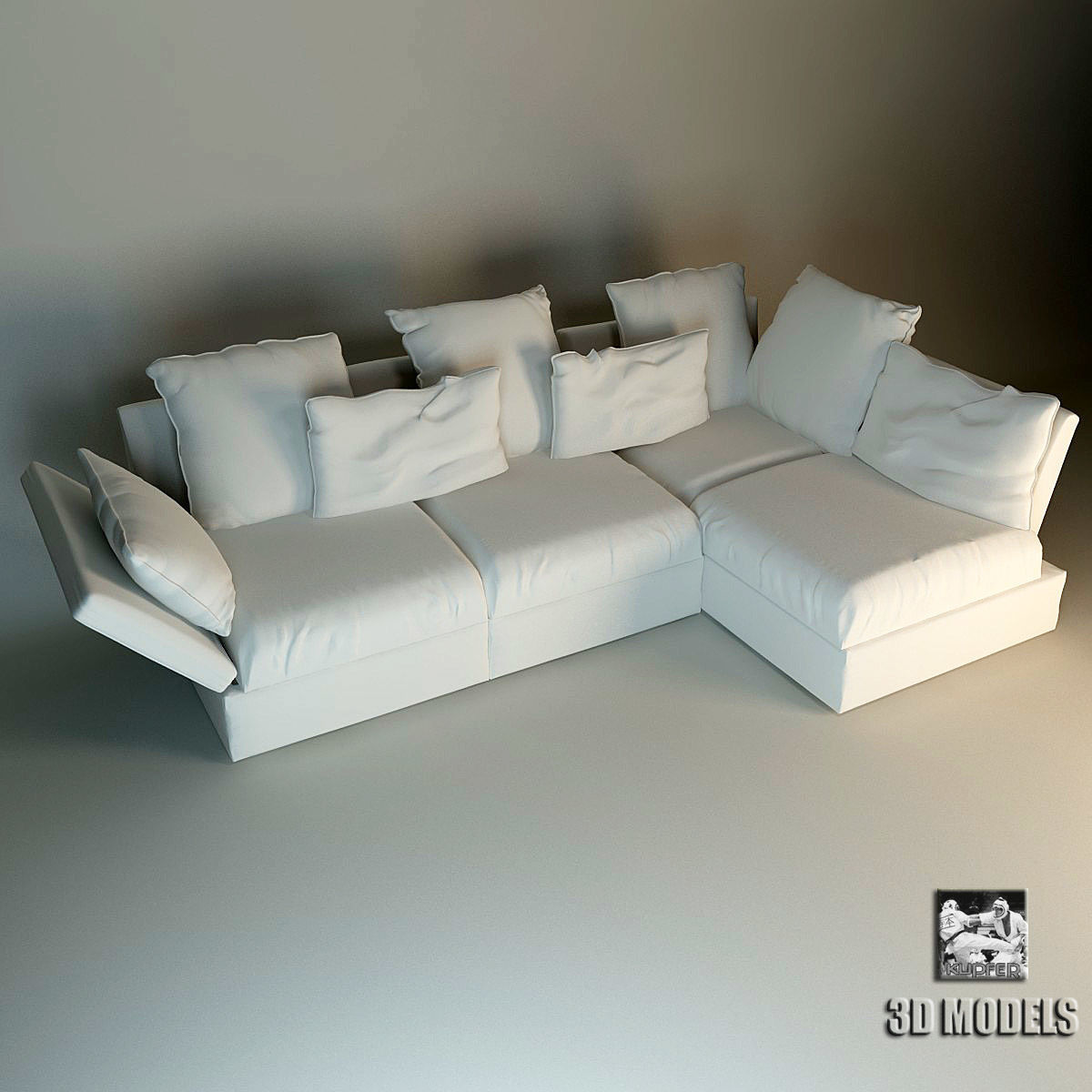 flexform sunny sofa 3D model | CGTrader