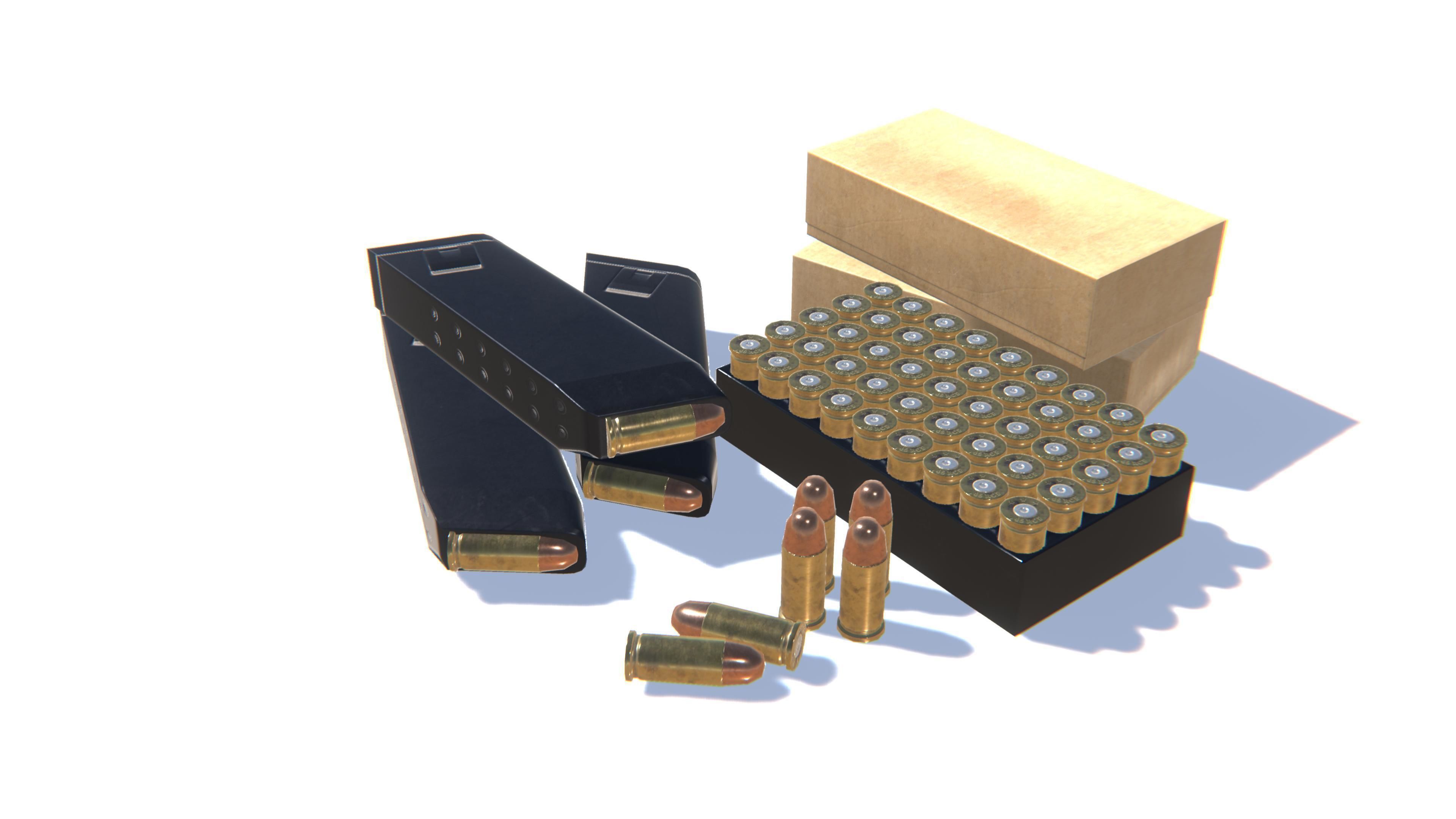 3D model 45ACP Ammo Pack VR / AR / low-poly | CGTrader