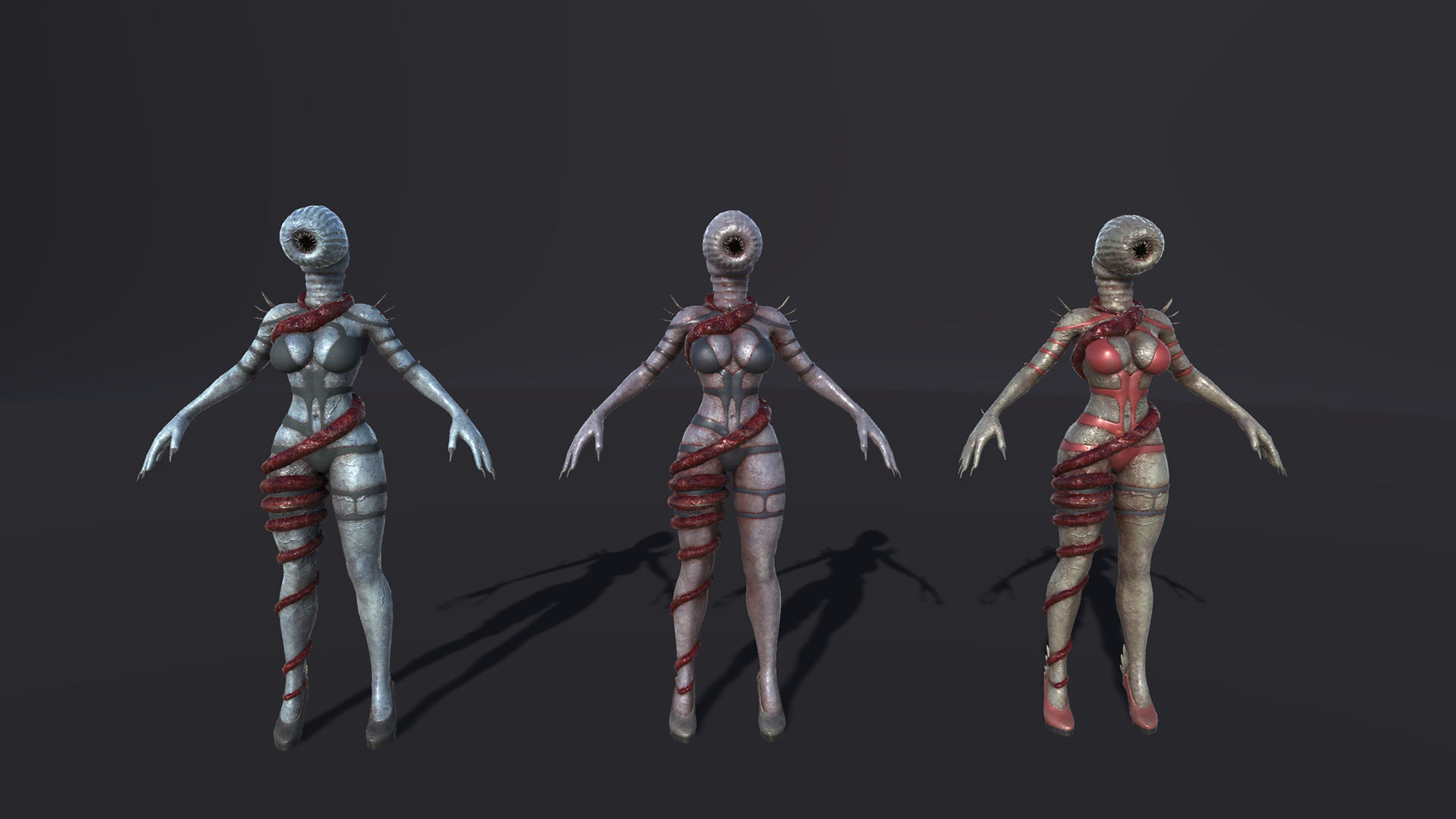 3D model Female Leech VR / AR / low-poly rigged animated | CGTrader