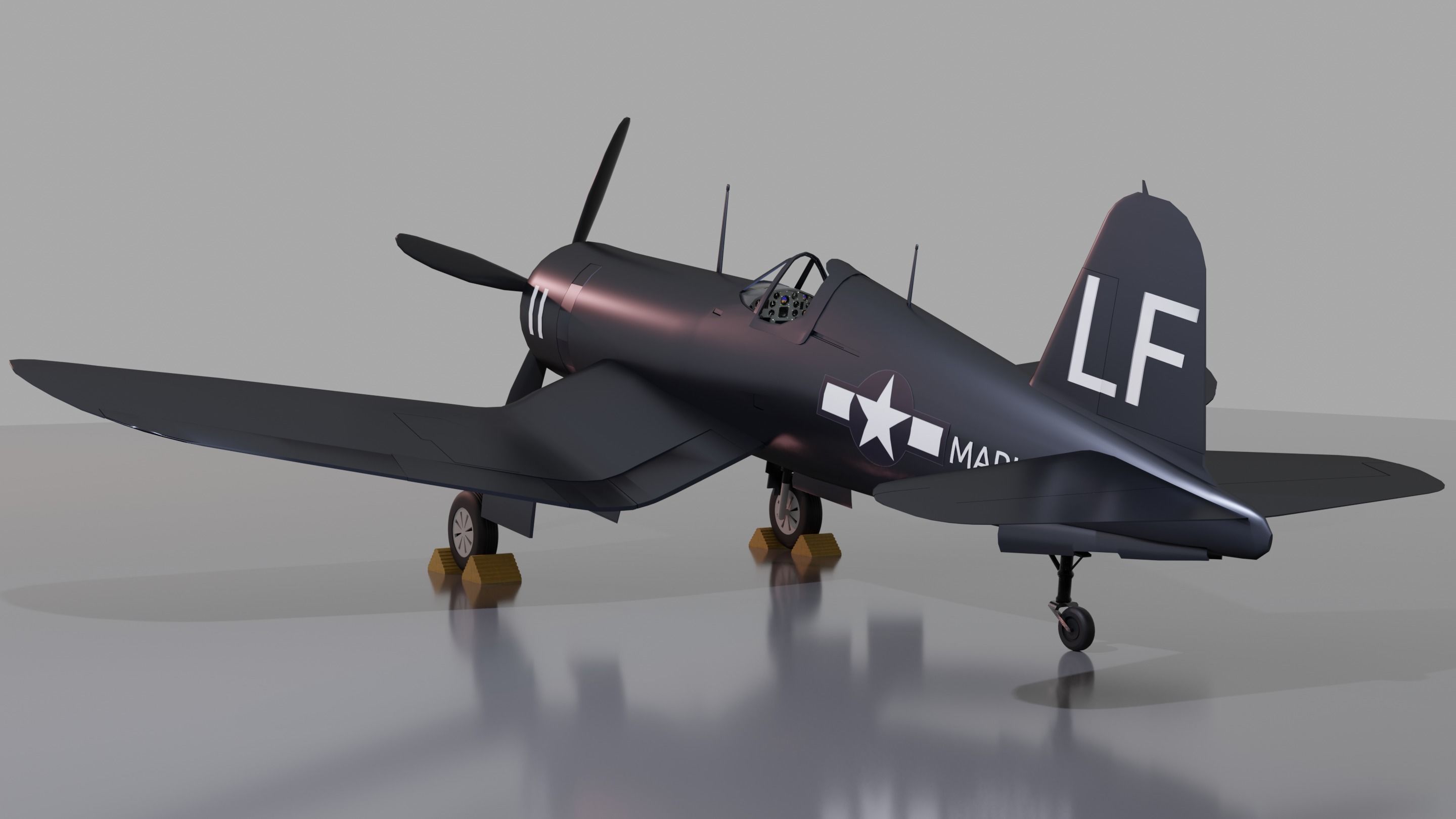 Vought F4u Corsair 3D model | CGTrader