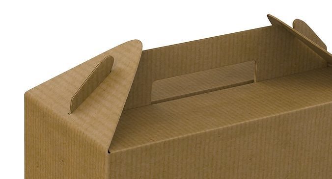 Take away box large 3D model | CGTrader