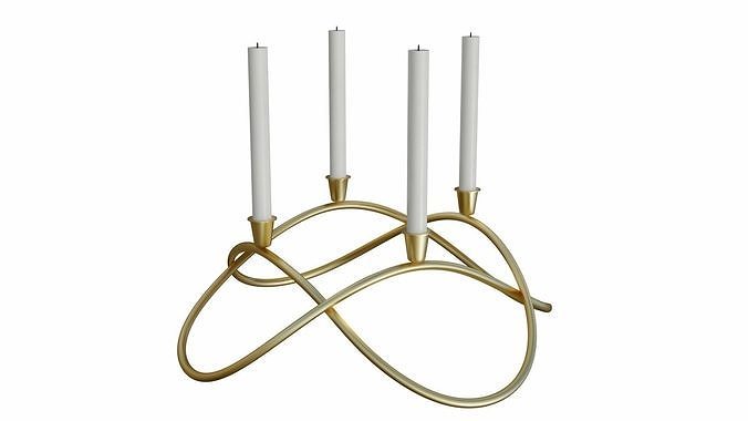 Curved candlestick 3D model | CGTrader