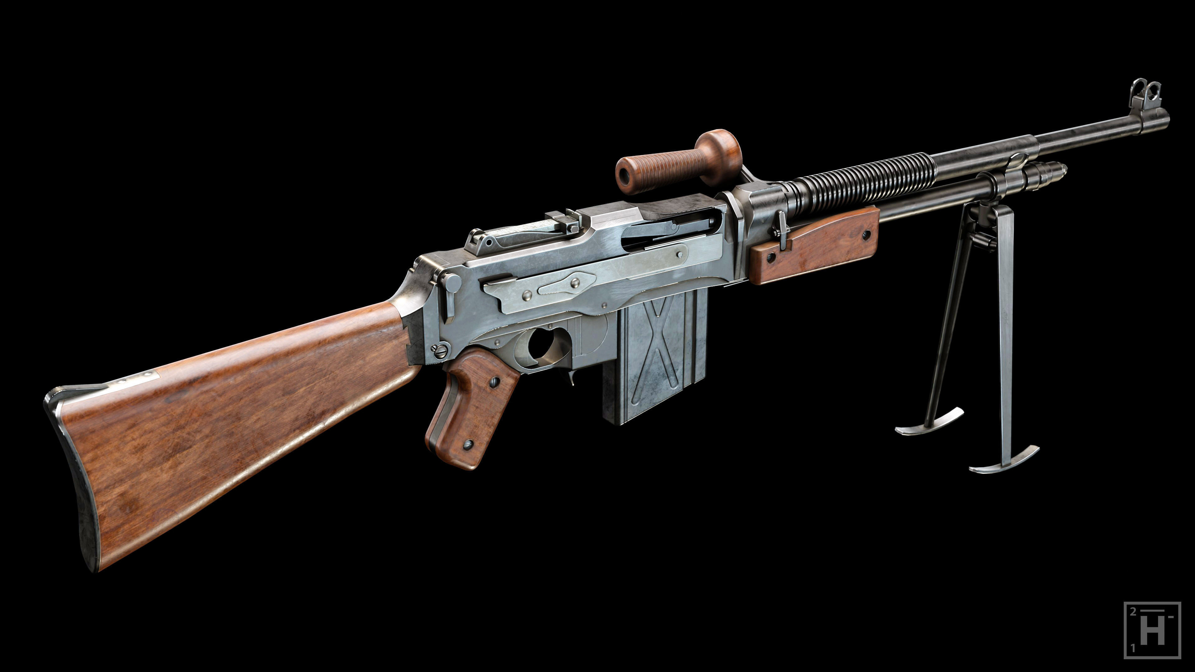 3D model FN Model-D VR / AR / low-poly | CGTrader