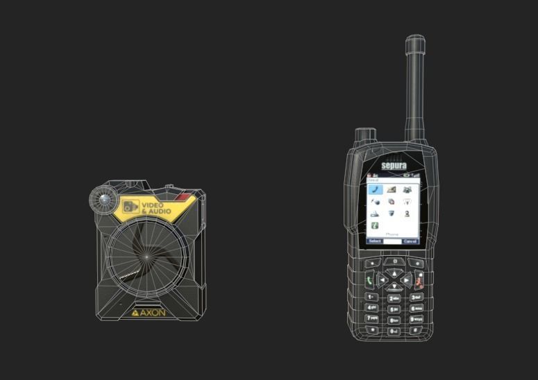 3D model Bodycam and SC20 radio VR / AR / low-poly | CGTrader