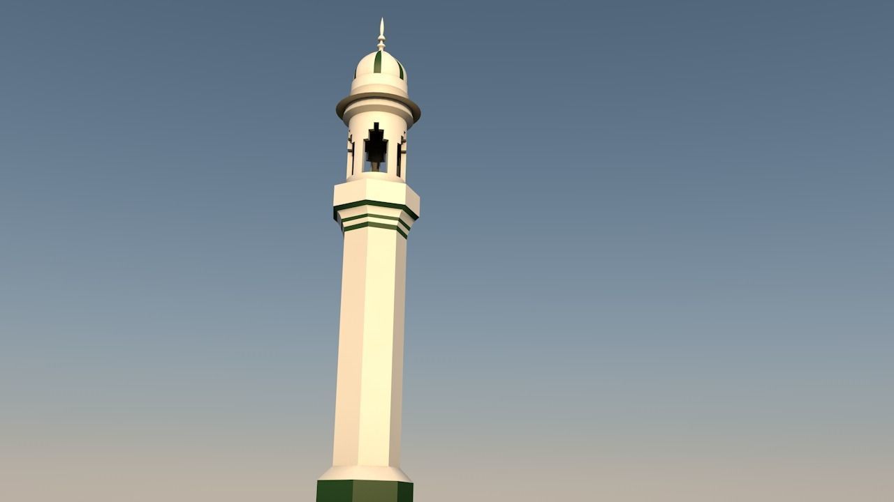 masjid minar 3D model | CGTrader