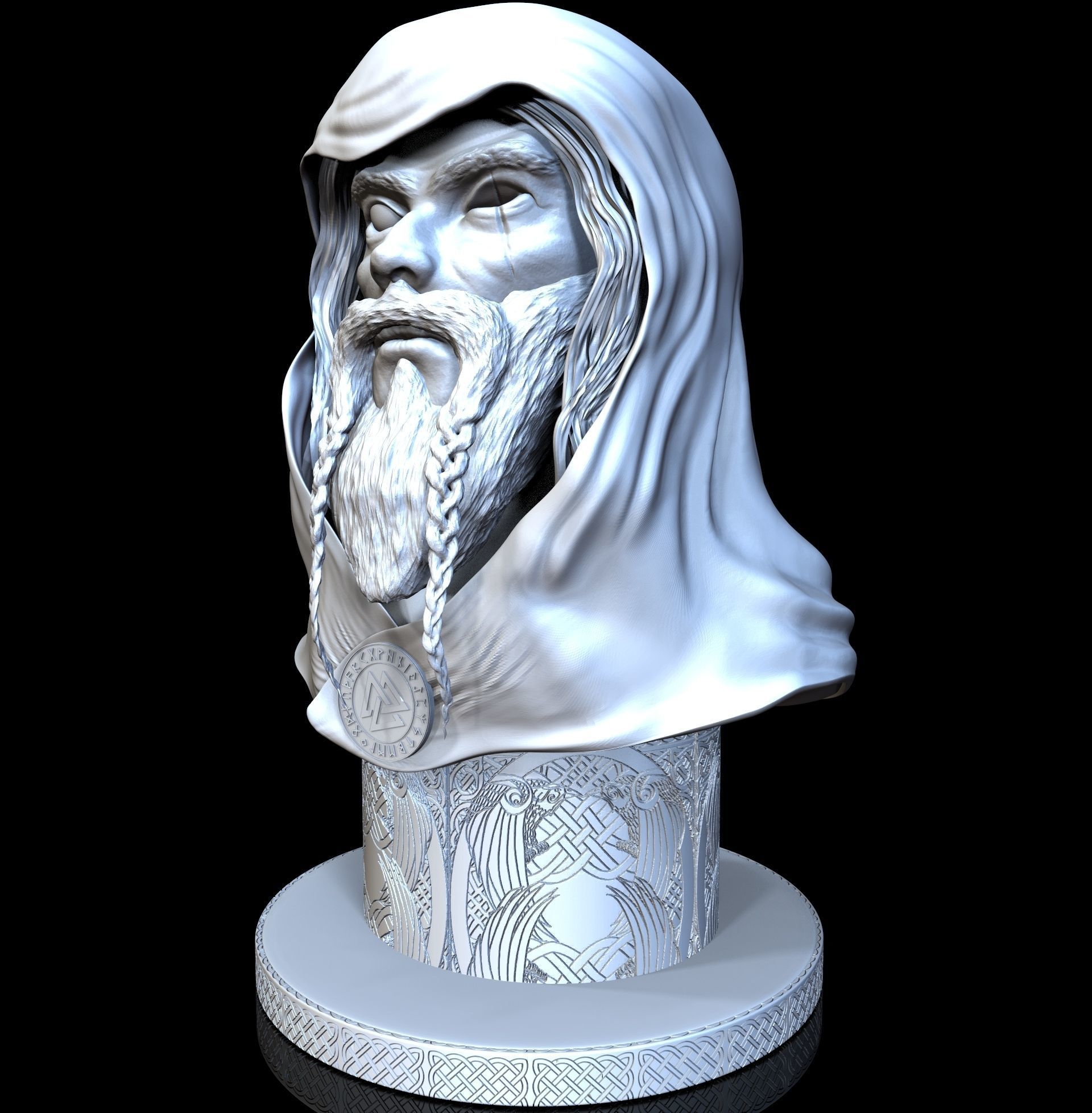 Bust of Odin 3D model 3D printable | CGTrader