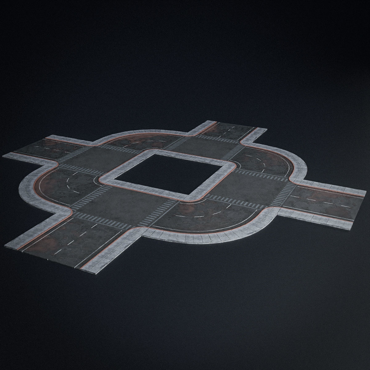 3D model HIGHWAY AND ROAD SET ESSENTIAL PACK VR / AR / low-poly | CGTrader