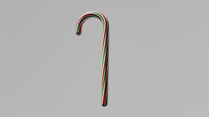 3D model Christmas candy cane VR / AR / low-poly | CGTrader