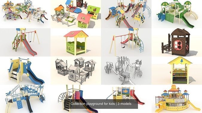 Collection playground for kids | CGTrader