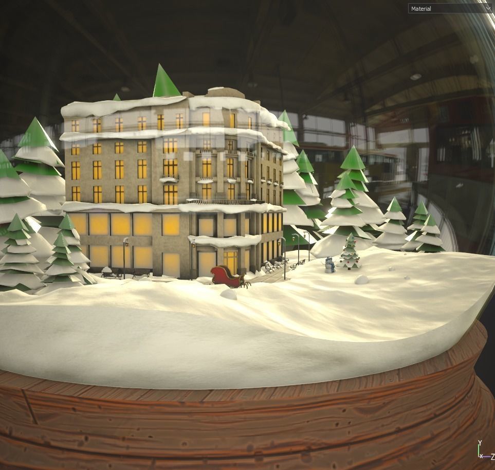 3D model Snow Globe Low-Poly VR / AR / low-poly | CGTrader