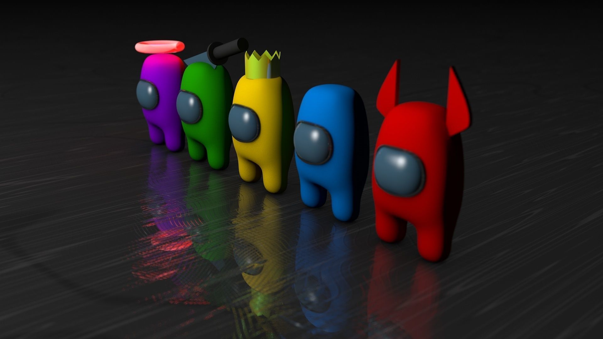 3D model Among Us 3D Pack - 5 Characters VR / AR / low-poly | CGTrader