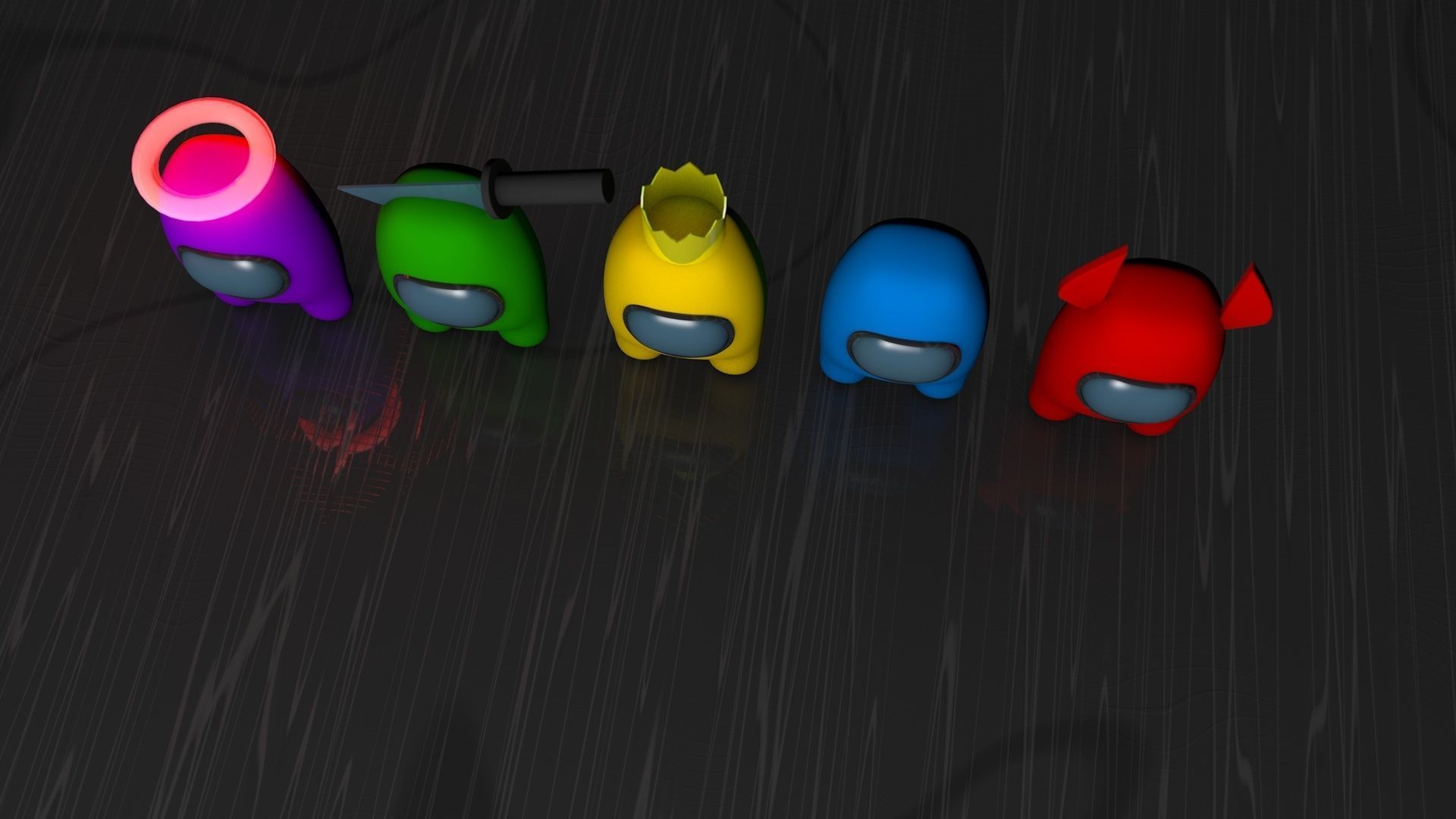 3D model Among Us 3D Pack - 5 Characters VR / AR / low-poly | CGTrader