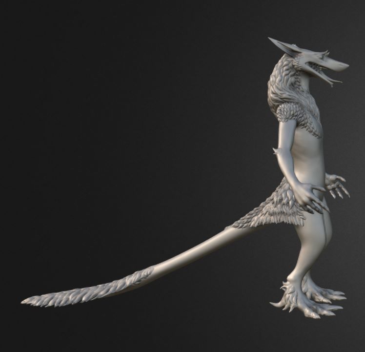 3D model Vilous characters Sergal VR / AR / low-poly OBJ 3DS FBX STL