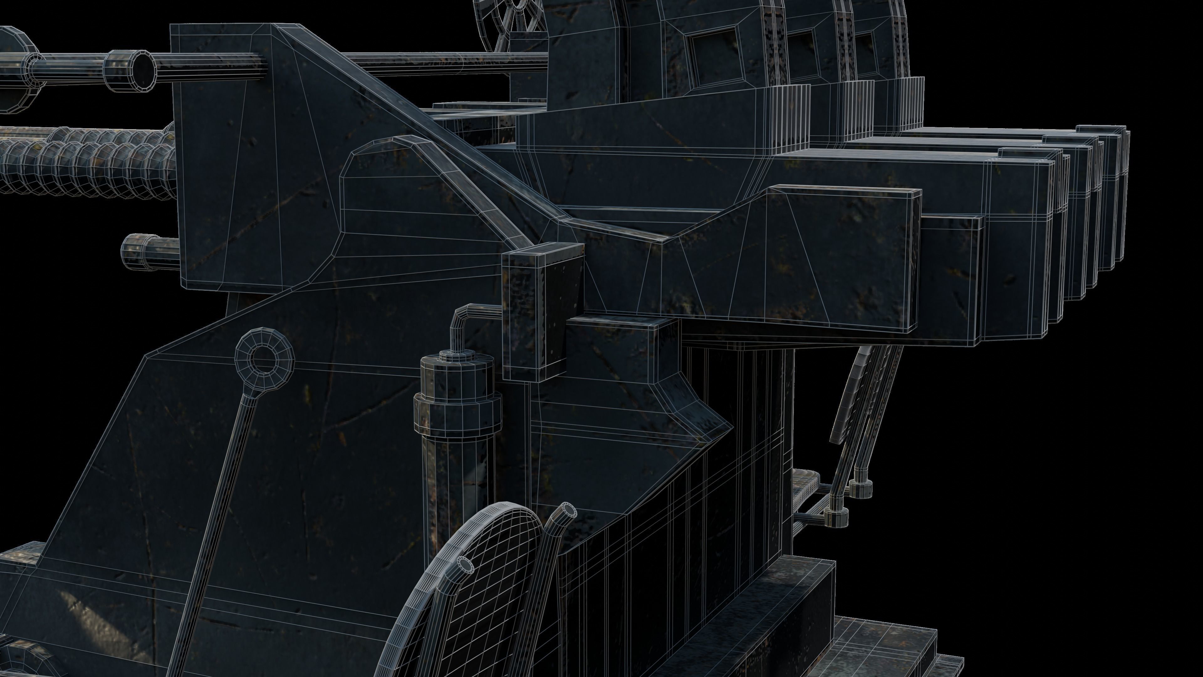 Type 96 25 mm AT-AA Gun 3D model | CGTrader