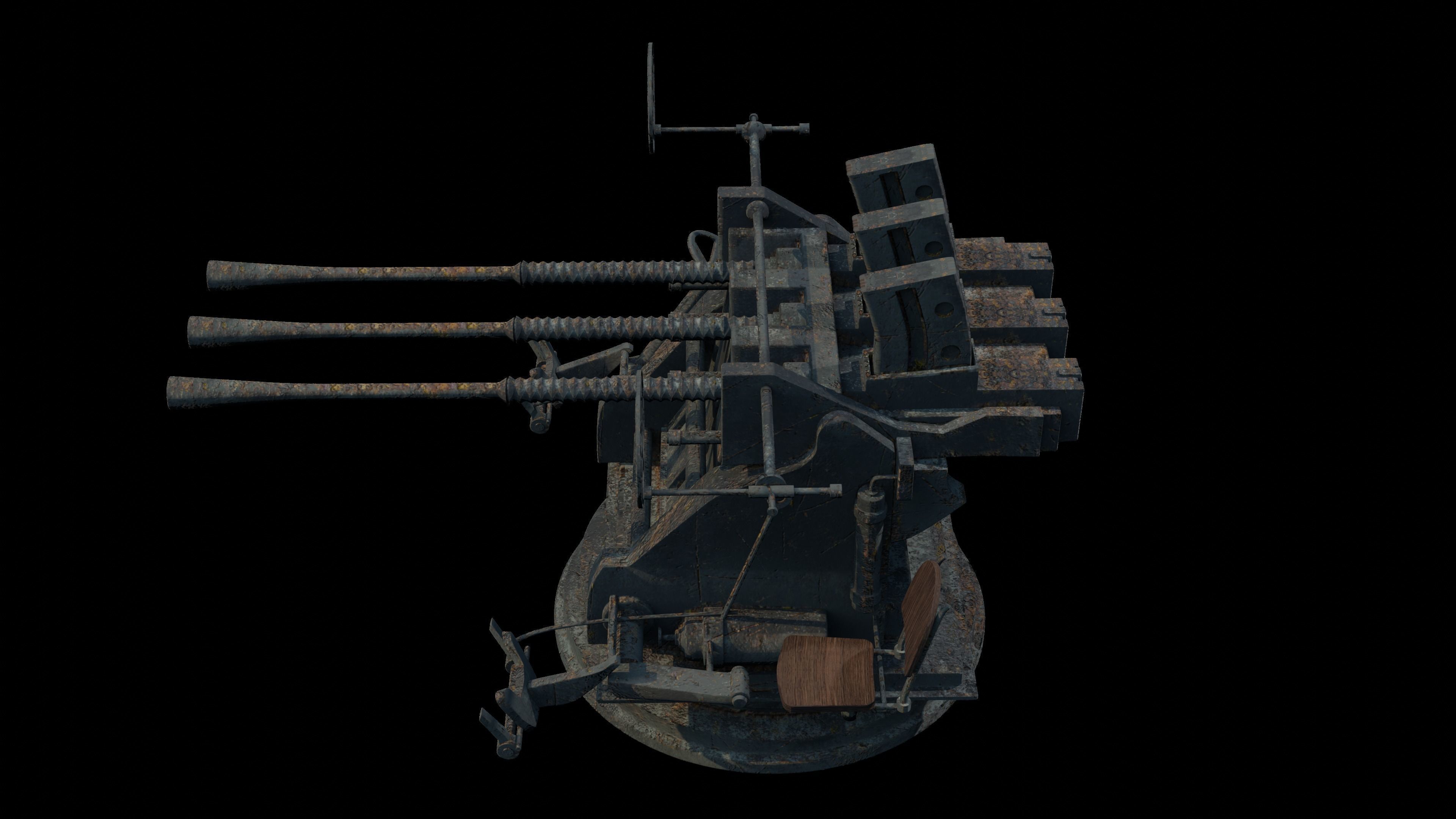 Type 96 25 mm AT-AA Gun 3D model | CGTrader