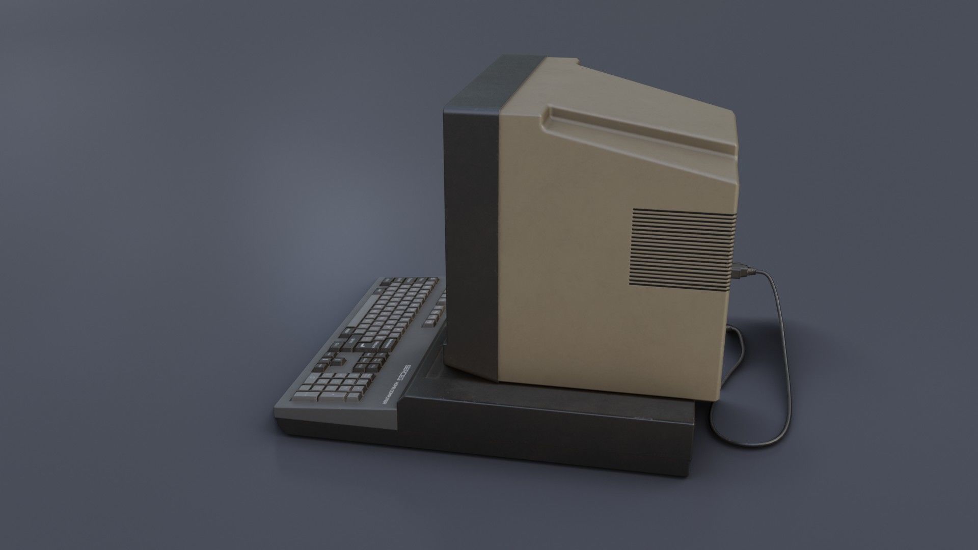 3D model Old Home Computer - Microcomputer VR / AR / low-poly | CGTrader