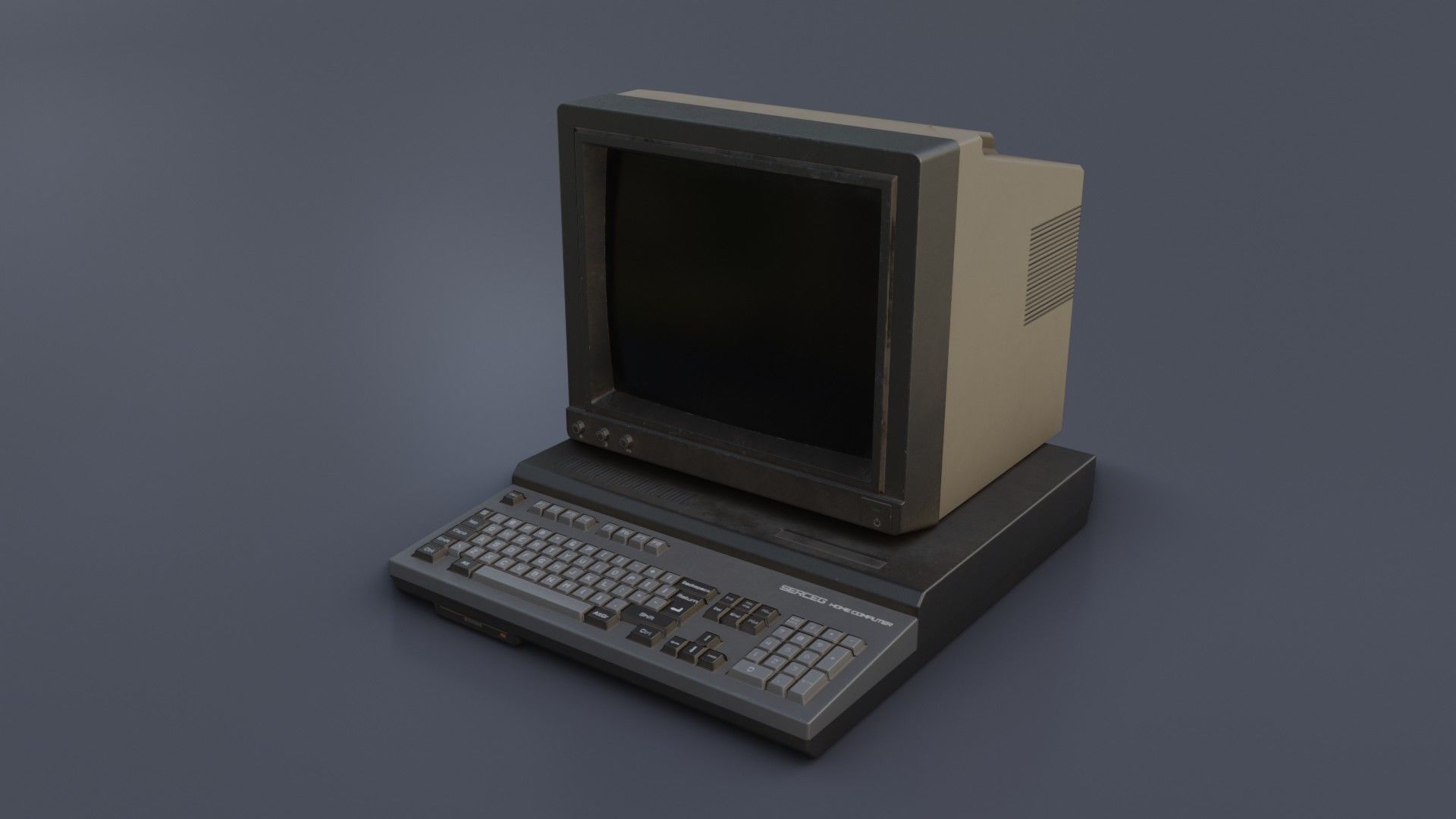 3D model Old Home Computer - Microcomputer VR / AR / low-poly | CGTrader