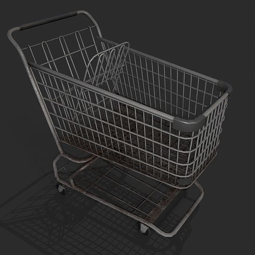 3D model Realistic Pbr rusty shopping cart VR / AR / low-poly | CGTrader