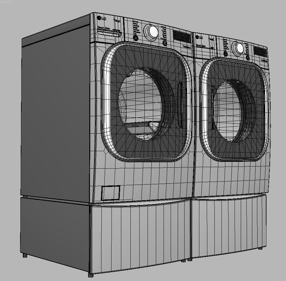 Washer and Dryer LG 3D model | CGTrader